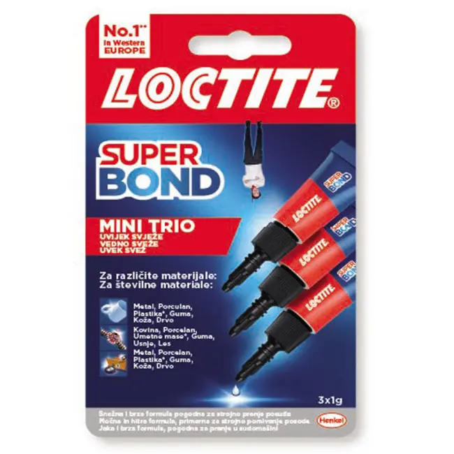 Super lepak mini loctite trio 3 x 1g