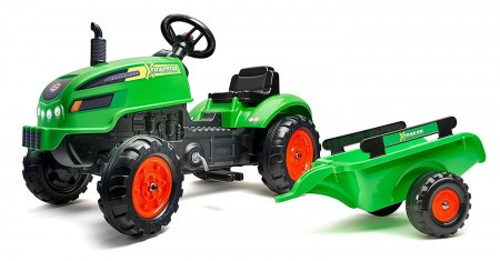 Falk toys traktor na pedale sa prikolicom X zeleni ( 2048ab )
