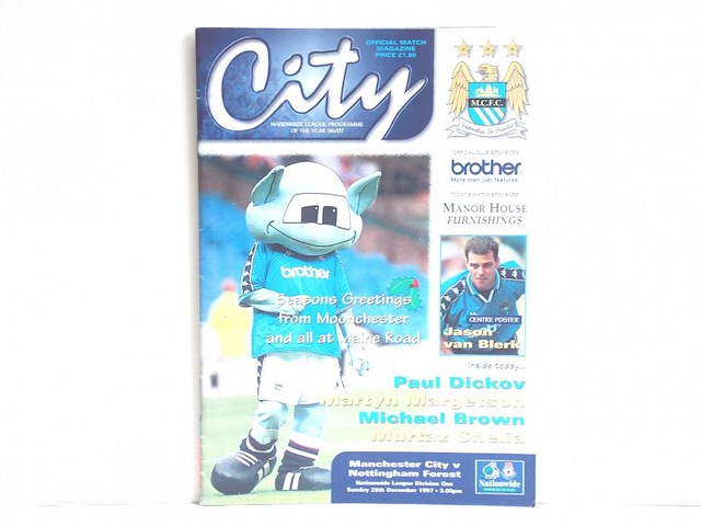 Program Mancheser City - Nottingham Forest 28.12.1997.