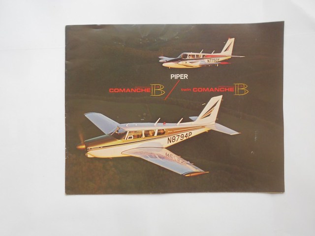 Piper Comanche B,  promo materijal, engleski