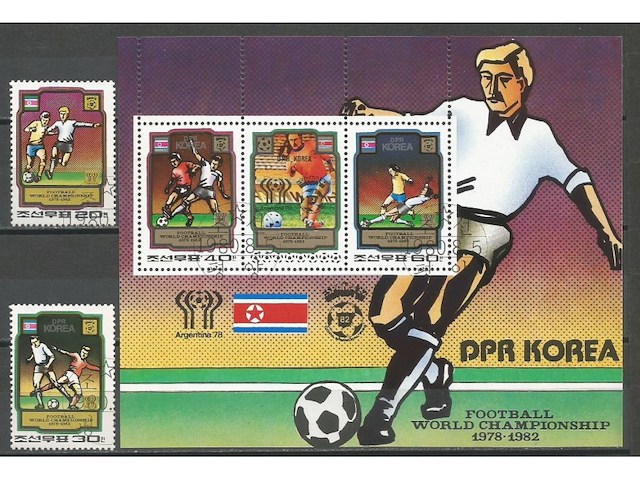 Severna Koreja,SP u fudbalu 1980.,set+blok,žigosano