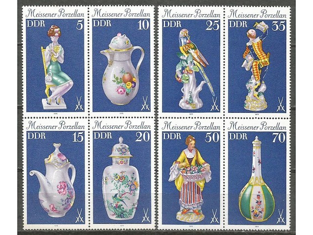 DDR,Predmeti od porcelana 1979.,čisto