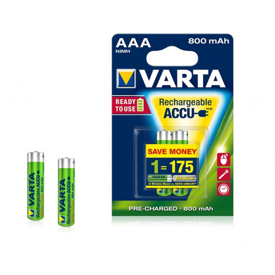 BATERIJA NI-MH 1.2V HR03 800MAH R2U LONGLIFE ACCU VARTA