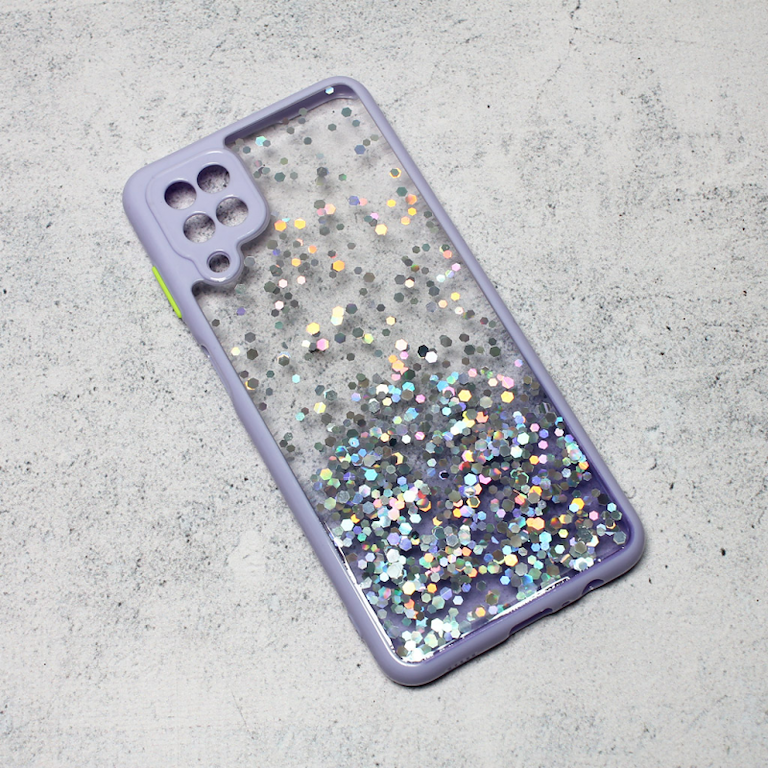 Maska Frame Glitter za Samsung A125F Galaxy A12 ljubicasta