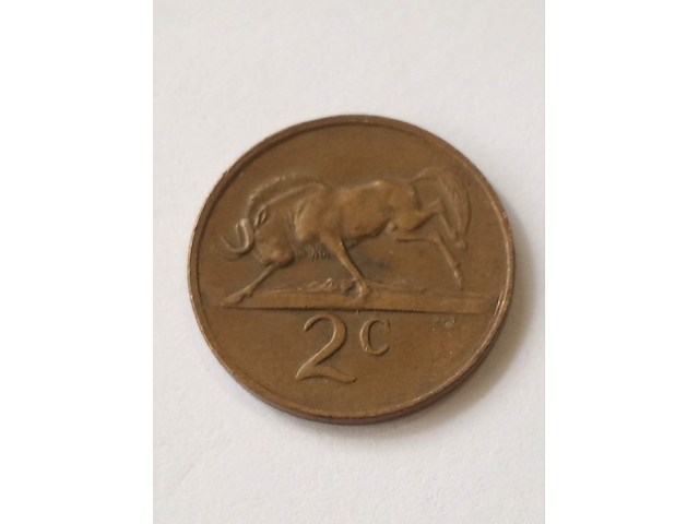 2 Cent 1977.g - Južna Afrika - Životinja Bik -