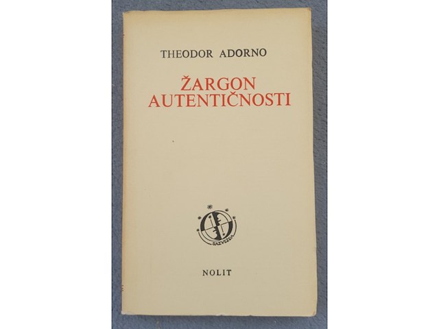 Žargon autentičnosti - Theodor Adorno