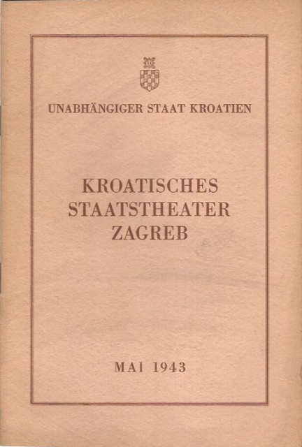 Kroatisches Staatstheater Zagreb - Unabhängiger Staat Kroatien (1943)