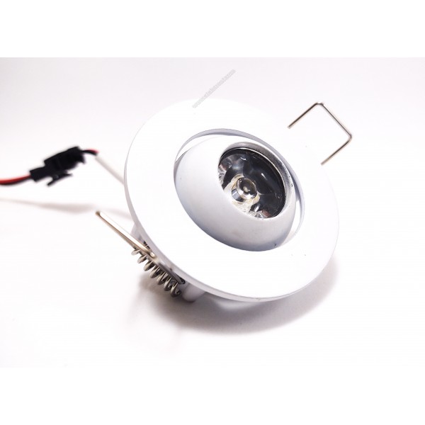 LED UGRADNA KD-68-1W WW KRUG BELA