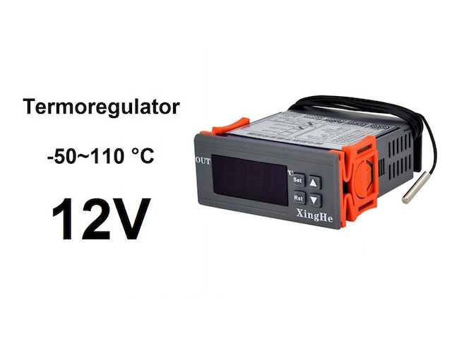 Digitalni termostat -50 do +99 C - 12V