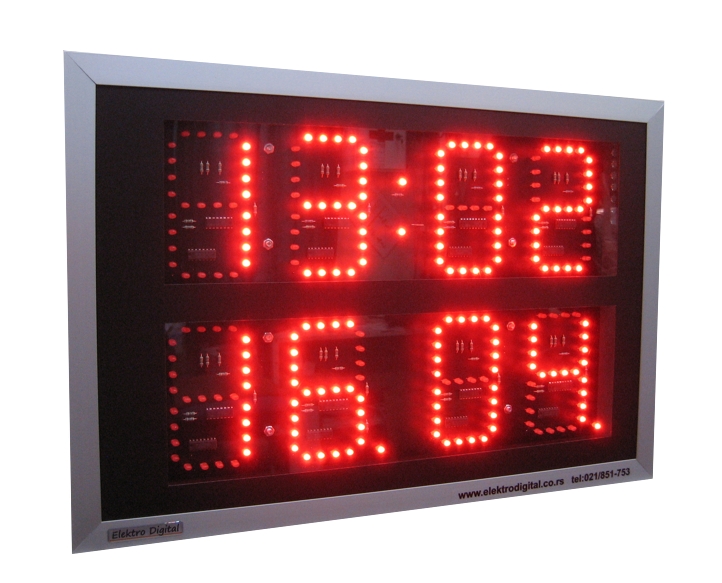 Digitalni led sat Tip:CL100-8D vreme i datum u dva reda
