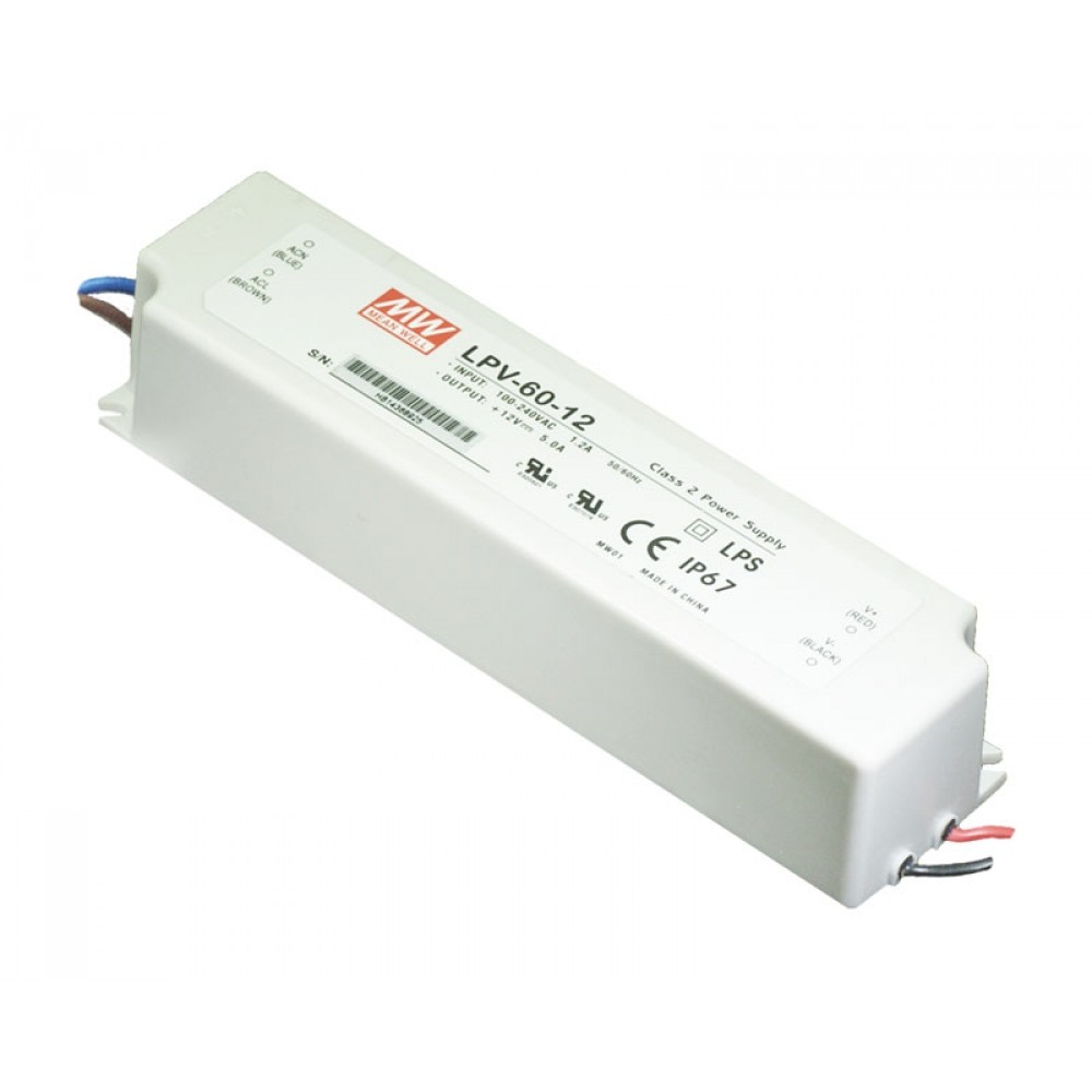 Napajanje – 60W, 12VDC, 5A, IP67 MeanWell