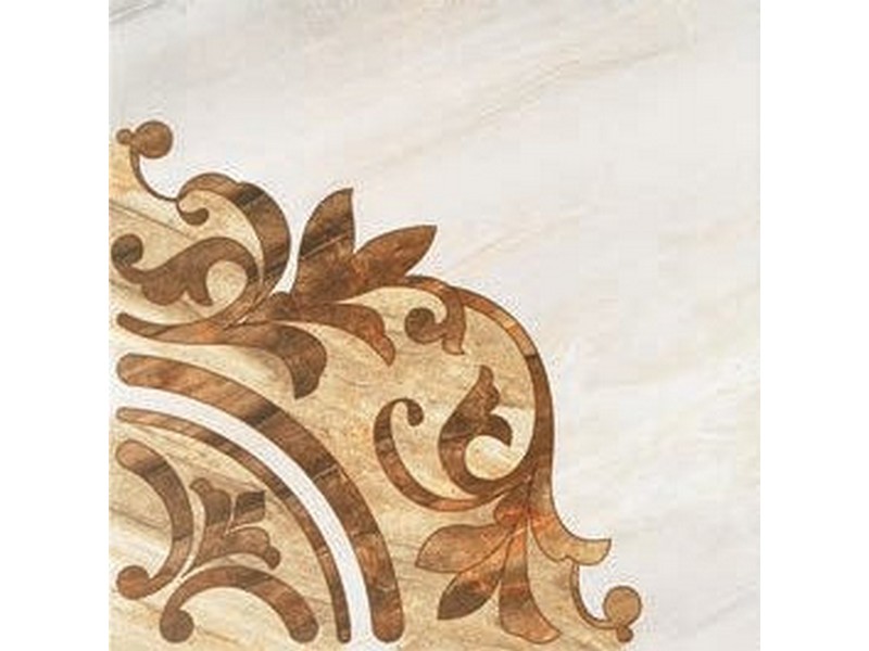 Rosone Ornament Mat Gray 45×45