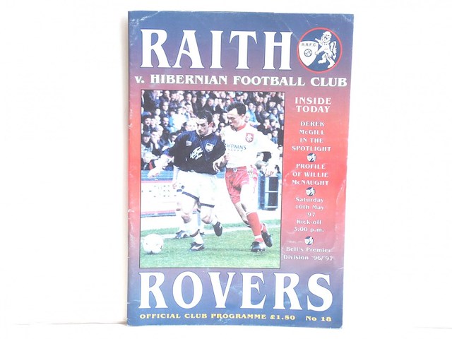 Program Raith Rovers - Hibernian FC 10.05.1997.