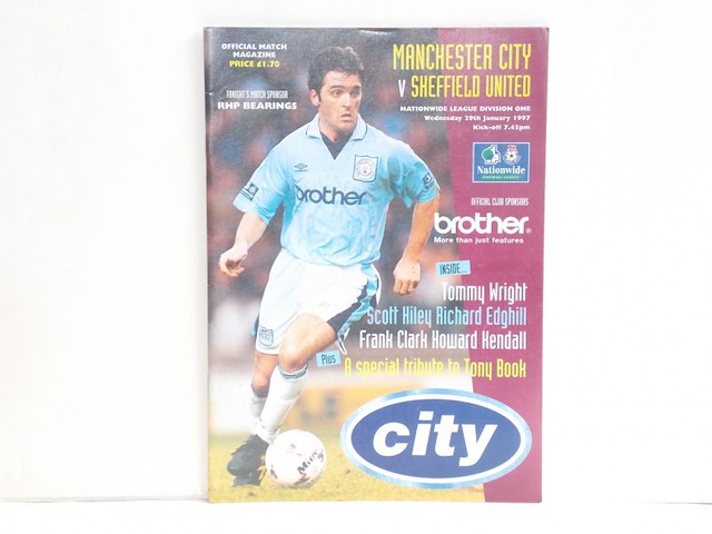 Program Mancheser City - Sheffield United 29.01.1997.