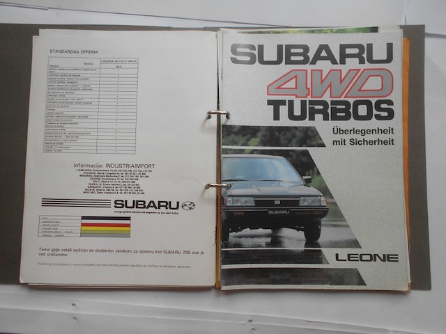 Subaru automobili  promo materijal, Leone,turbo,700