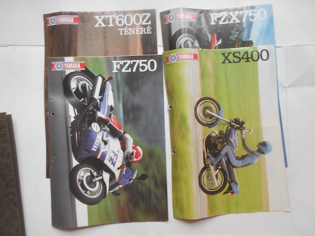 Yamaha motori promo materijal, XS400,FZ750,XT600z