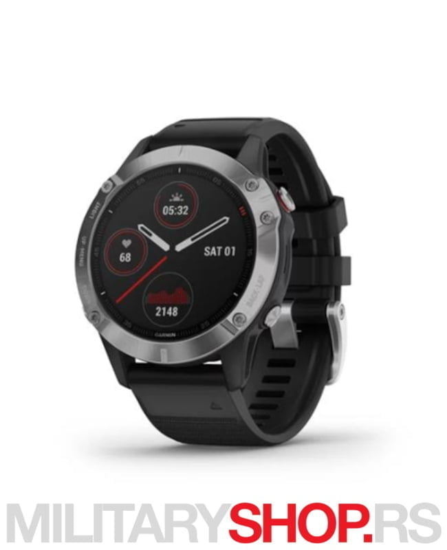 Sat Garmin Fenix 6 Silver Black Basic