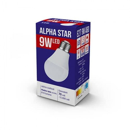 Alpha star led sijalica, E27 -9W, 220V, hladno bela, 6400K ( E27 9W HB )