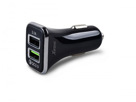 Xwave USB auto punjač za mobilne, tablete, 2xUSB, 5V Crna ( C22-2 )