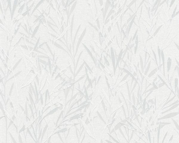 A.S. Création Wallpaper «Floral, Grey, White» 367121