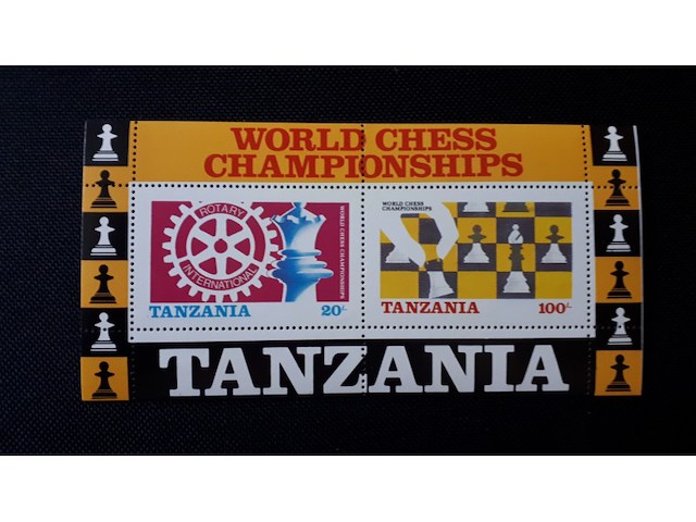 Sport - šah - Tanzania 1986. ** Blok čisto
