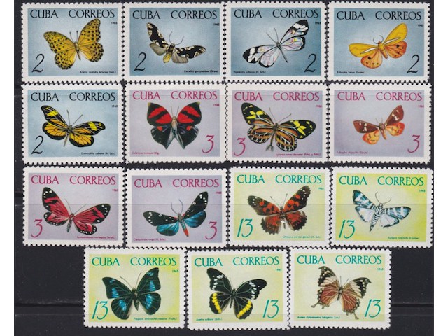 Kuba 1965 Leptiri cisto