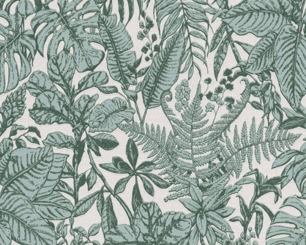 Daniel Hechter Wallpaper «Cottage, Floral, Cream, Green, Grey» 375202