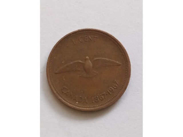 1 Cent 1967.g - Kanada - Jubilarna - Ptica -
