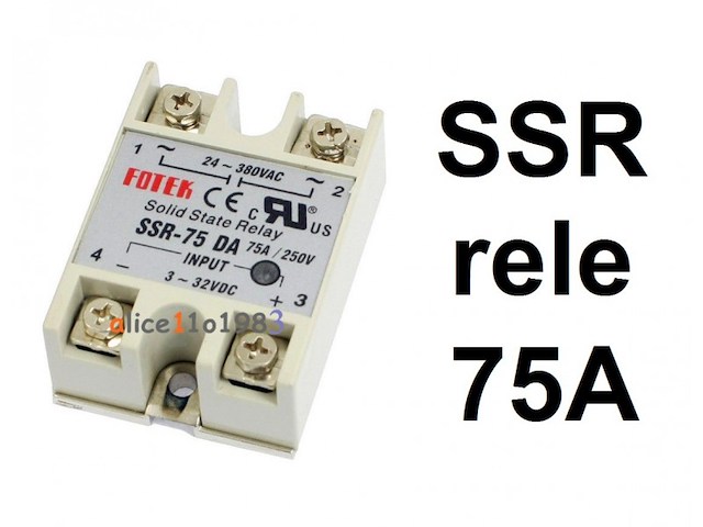 SSR rele - 75A - Solid state relay - SSR