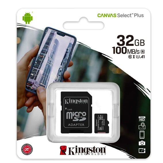 MicroSD Kingston (+ SD adapter) 32GB klasa 10