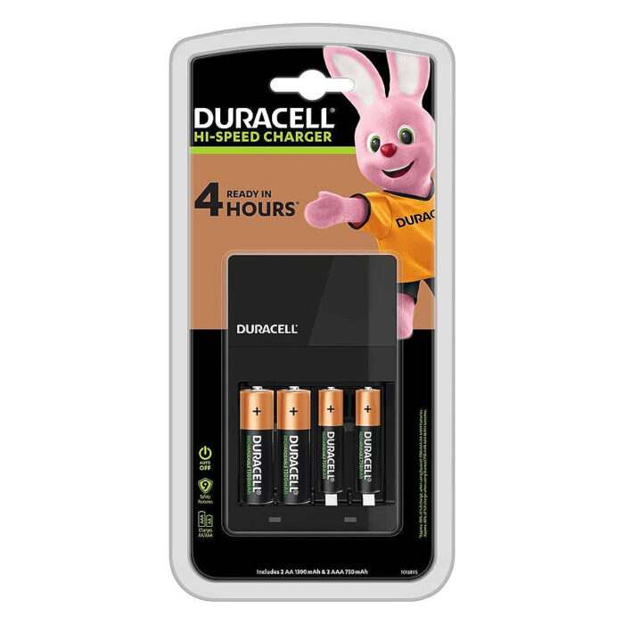 Punjač baterija Duracell + 4 baterije
