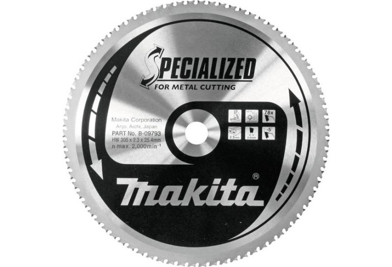 Makita B-09793 List za testeru od tvrdog metala, sa 78 zubaca 305/25,4mm
