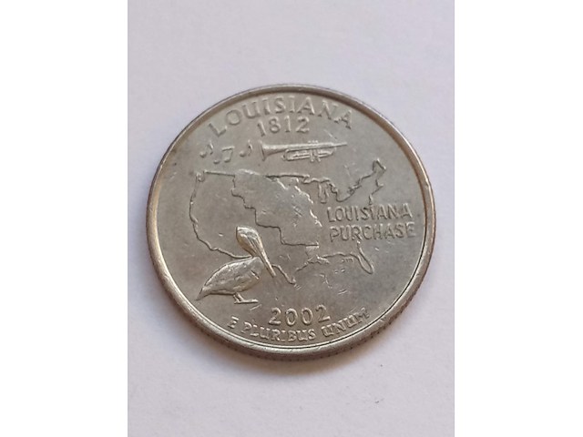 Quarter Dollar 2002.g - Louisiana - Amerika - Ptica -