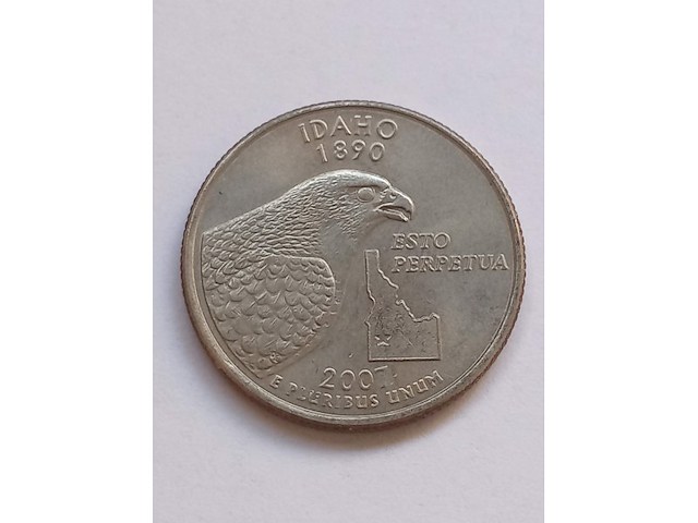 Quarter Dollar 2007.g - Idaho - Amerika - Ptica -
