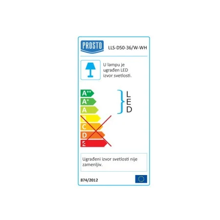 Prosto Viseća LED lampa 36W dnevno svetlo ( LLS-D50-36/W-WH )