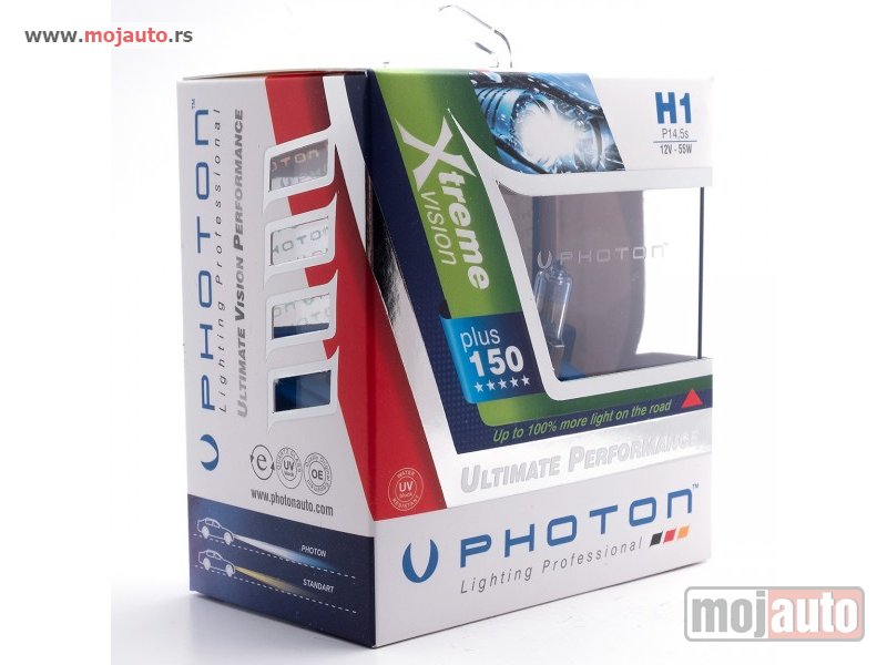 H1,H3 Photon sijalice Extreme Vision 150% pojačane