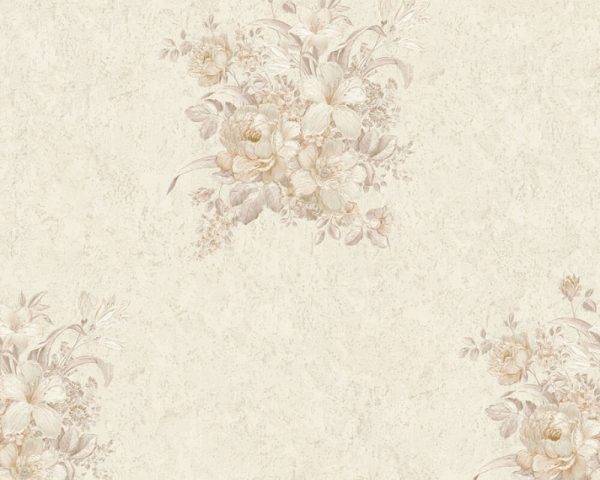 A.S. Création Wallpaper «Flowers, Beige, Cream» 372254