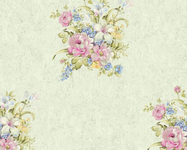 A.S. Création Wallpaper «Flowers, Green, Pink» 372255