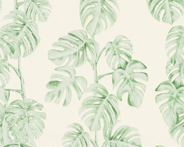 A.S. Création Wallpaper «Jungle, Green, White» 372813