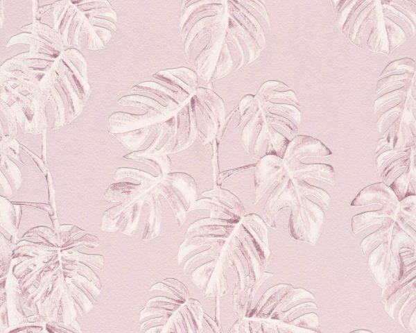 A.S. Création Wallpaper «Jungle, Pink, White» 372811