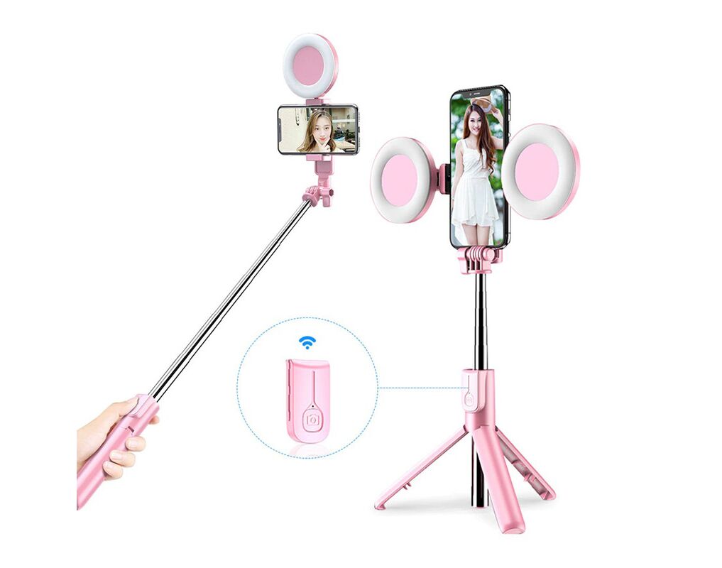 Tripod sa LED rasvetom R12 pink