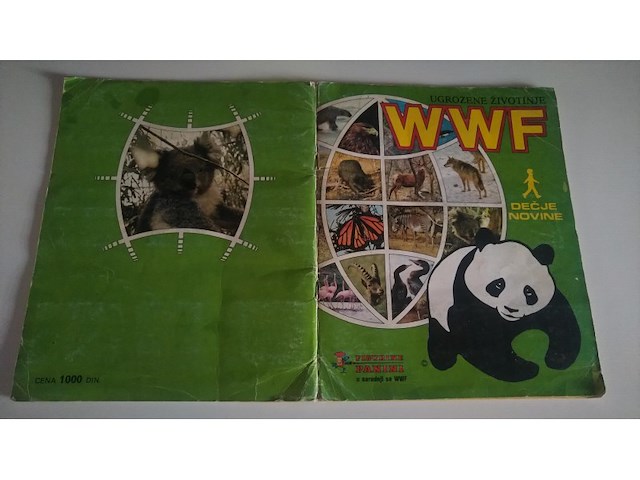 Album WWF Ugrožene životinje popunjen