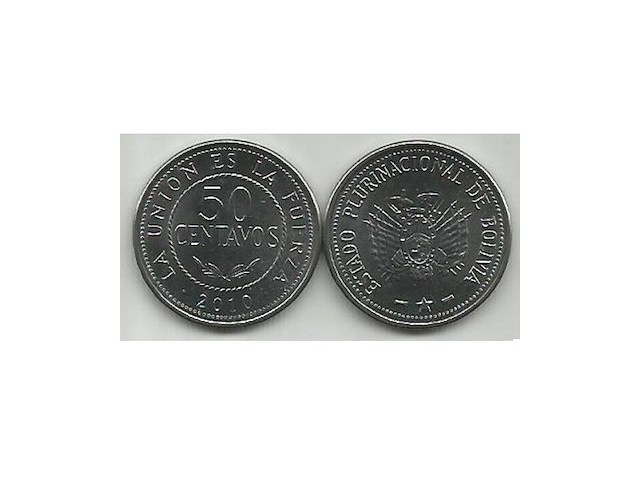 Bolivia 50 centavos 2010. UNC