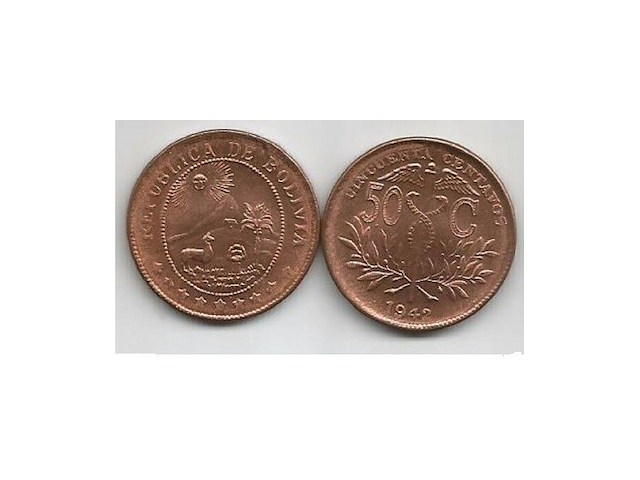Bolivia 50 centavos 1942.