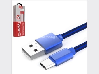 USB kabal za mobilni telefon Samsung S8 i S8 Plus-USB data kabal LDNIO LS60 Type C 1m plavi-