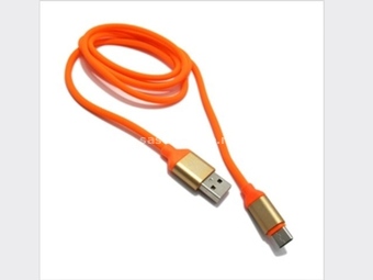 USB data kabal -USB data kabal Q Elastic Type C narandzasti -