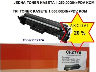 Toner CF217A AKCIJA! M102/ M102a/ M102w/ MFP M130a/ M130fn