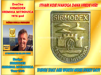 Značka - Sirmodex Sremska Mitrovica 1976 god