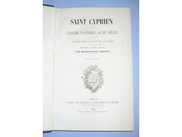 Sveti Kiprijan i Crkva u Africi u 3 veku francuski 1873