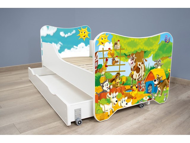 Dečiji krevet Happy Kitty + fioka Farm 160x80